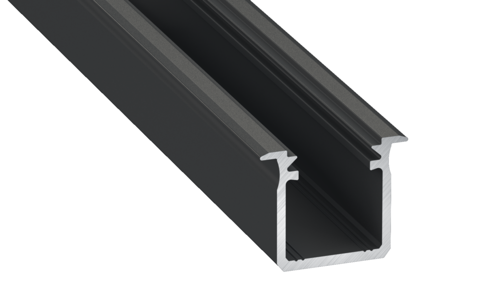 Perfil aluminio LUMINES tipo G lacado negro 2 m - LED Vigo